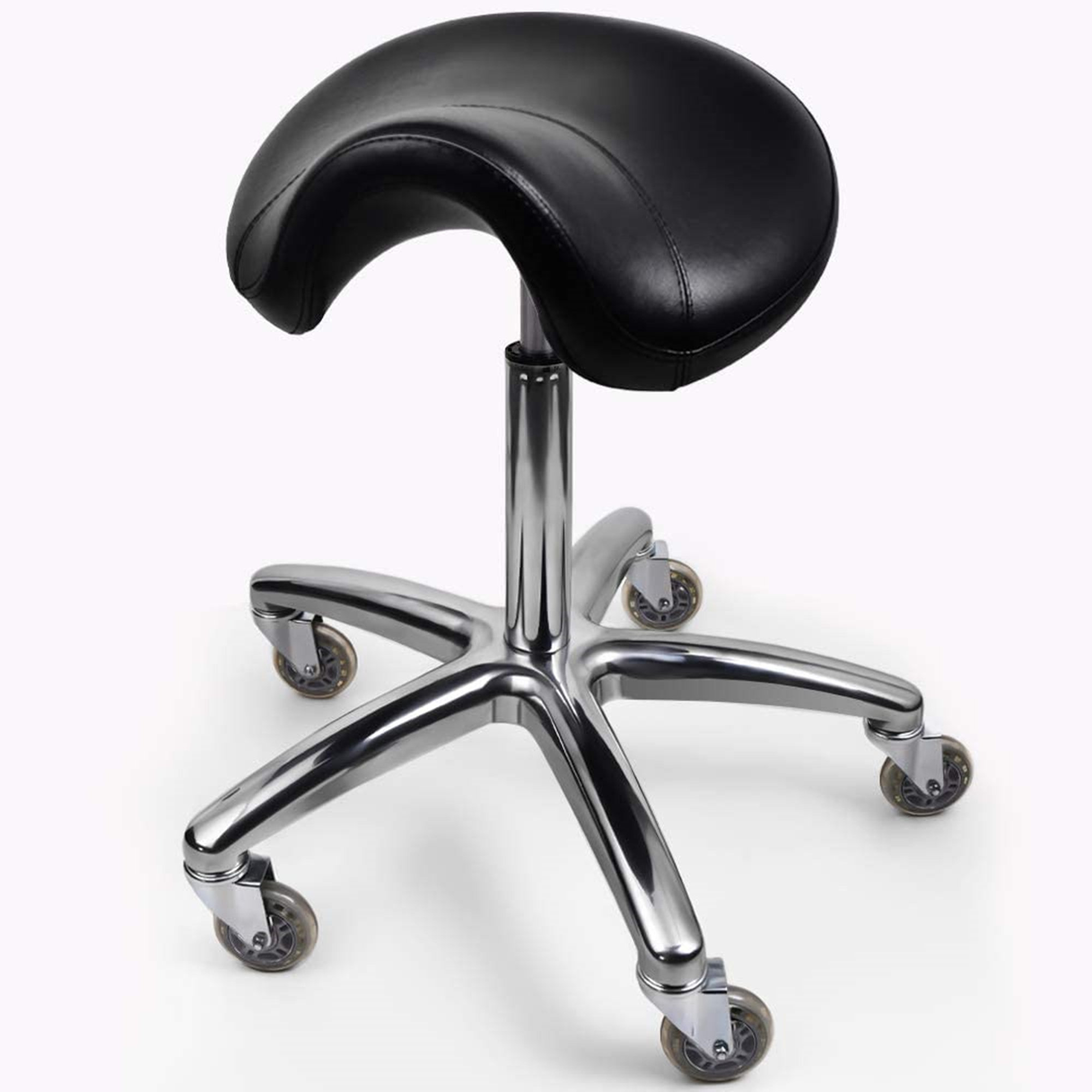 Inbox Zero Ellengard Saddle Height Adjustable Lab Stool With Wheels ...