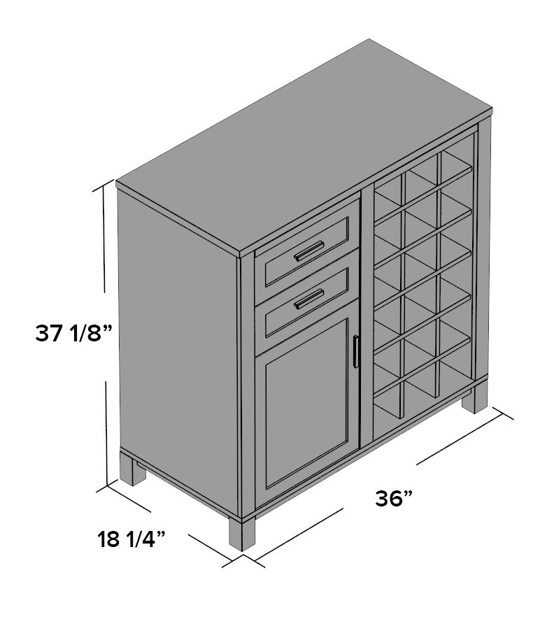 Three Posts Aaron Bar with Wine Storage & Reviews | Wayfair.co.uk