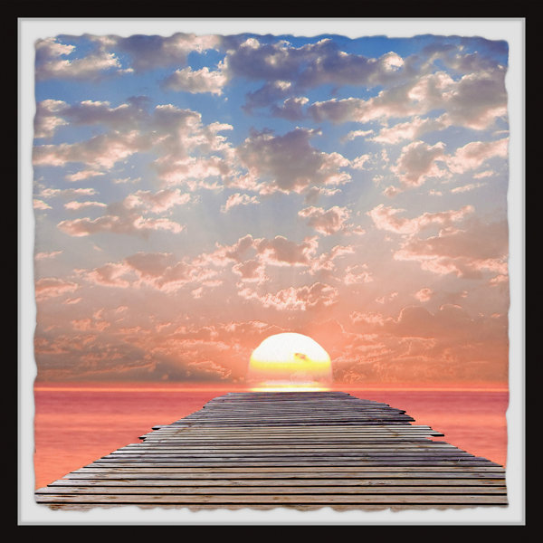 East Urban Home Stunning Sunset by Marmont Hill - Picture Frame Print ...