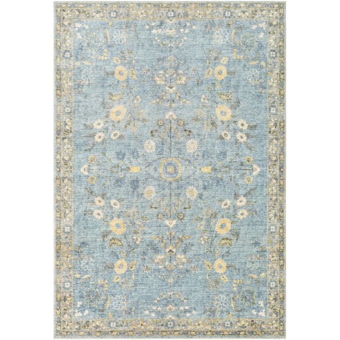 Berger Performance Denim/Light Blue/Cream/Wheat/Gray Rug & Reviews ...