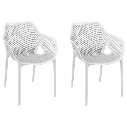 Modern White Outdoor Dining Chairs | AllModern