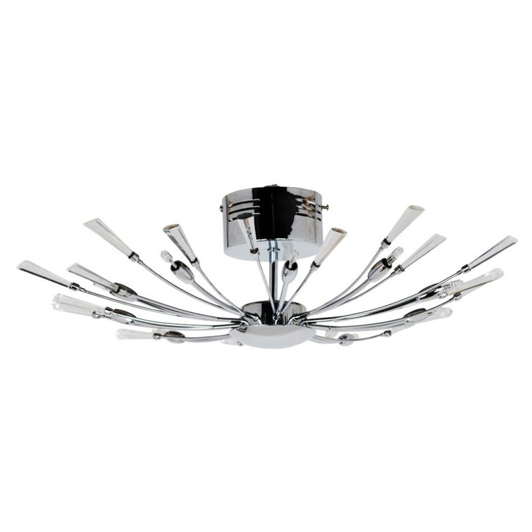 Pagazzi Lighting Radius 10 Light Semi Flush Ceiling Light | Wayfair.co.uk