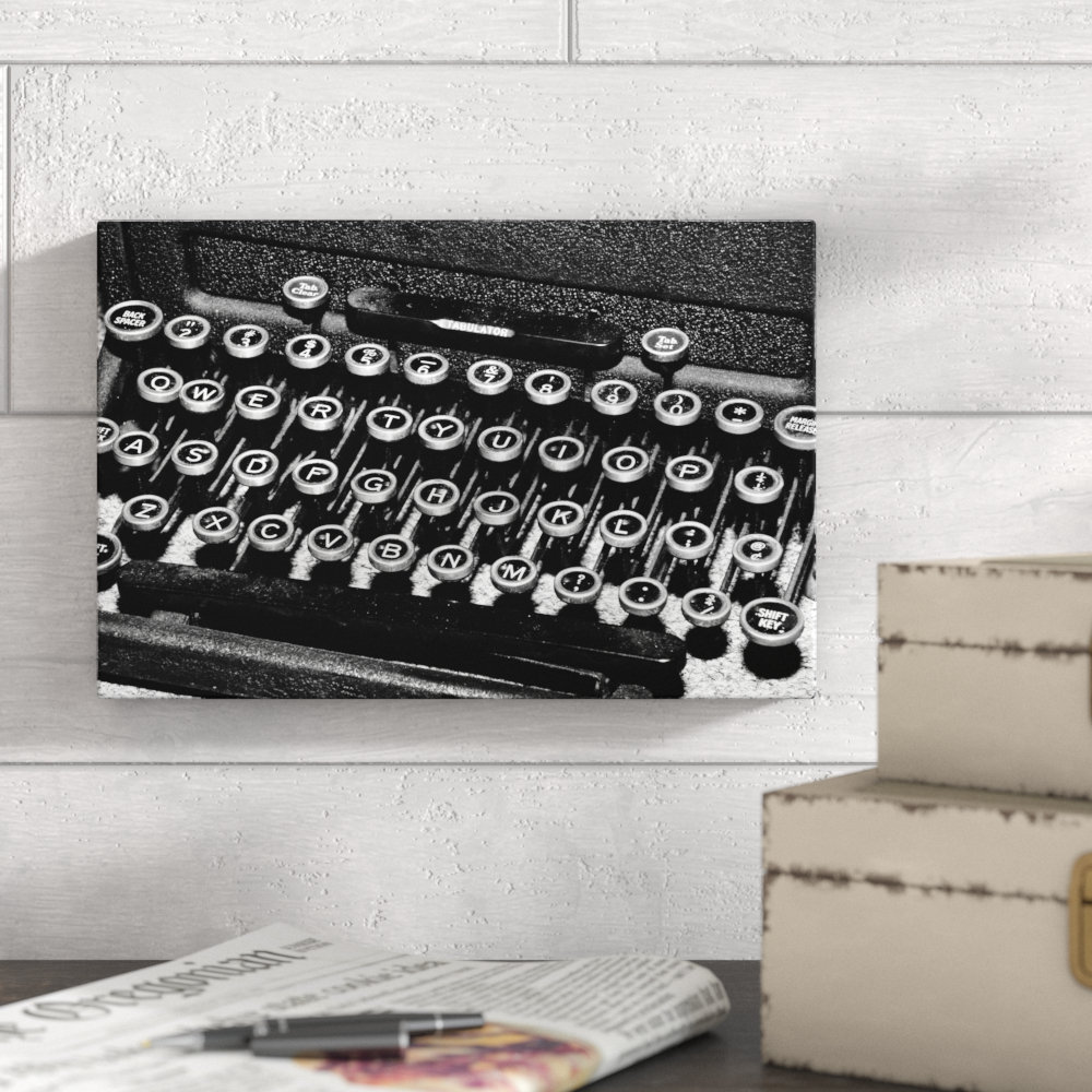 Ebern Designs Vintage Tabulator Black White On Canvas Print | Wayfair