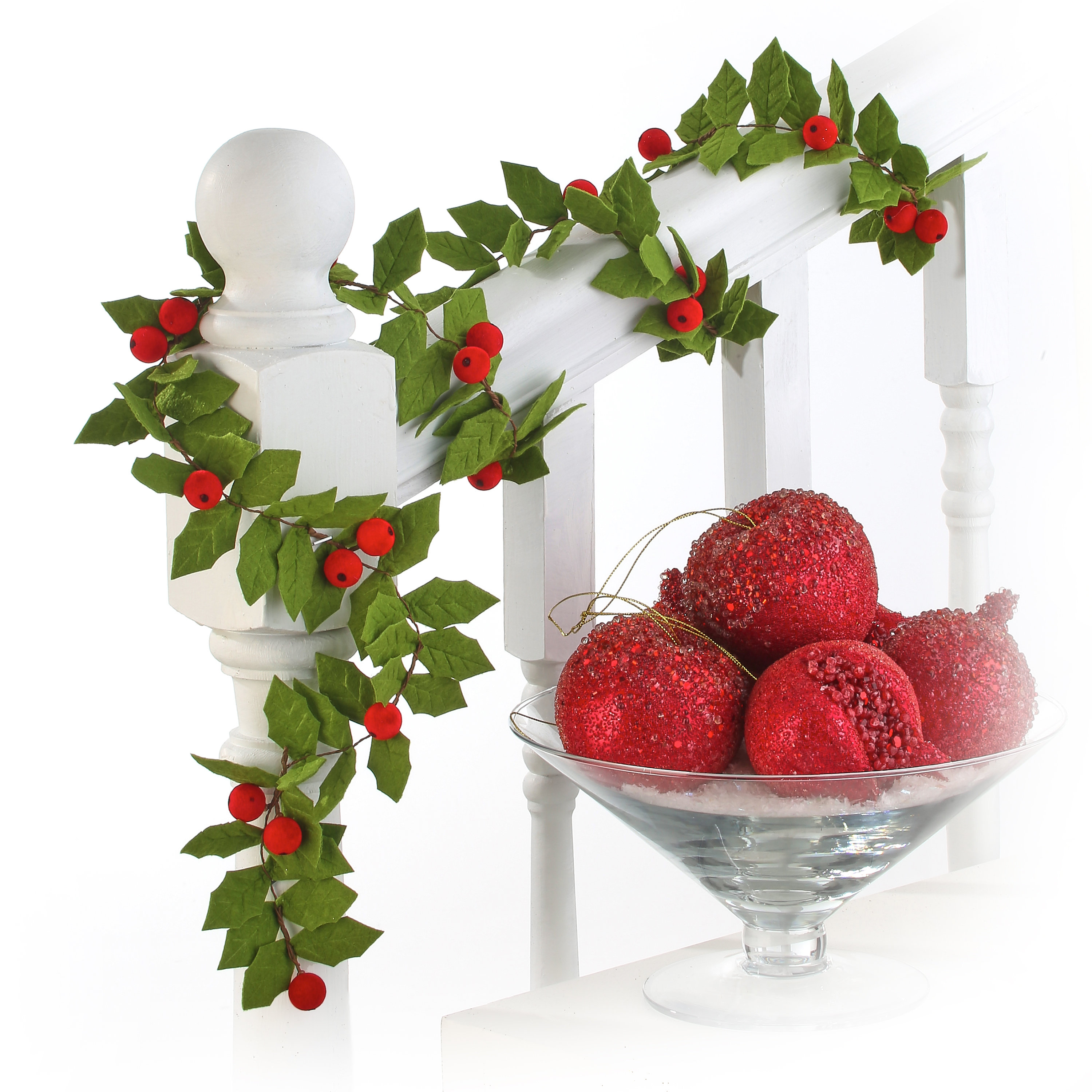 Regency International 48'' in. Faux Holly Garland | Wayfair