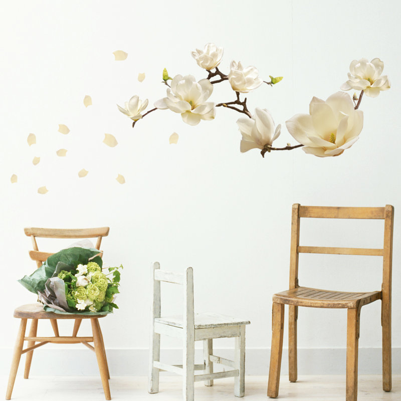 Walplus Small Magnolia Wall Decal & Reviews | Wayfair