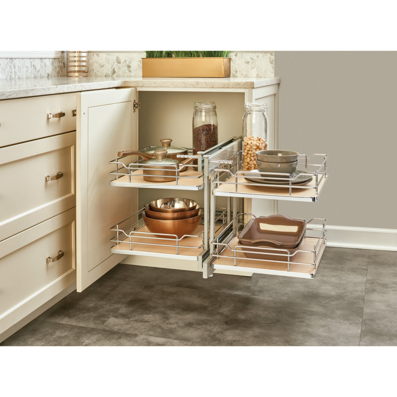 Rev-A-Shelf Chrome Blind Corner Cabinet Organizer | Wayfair