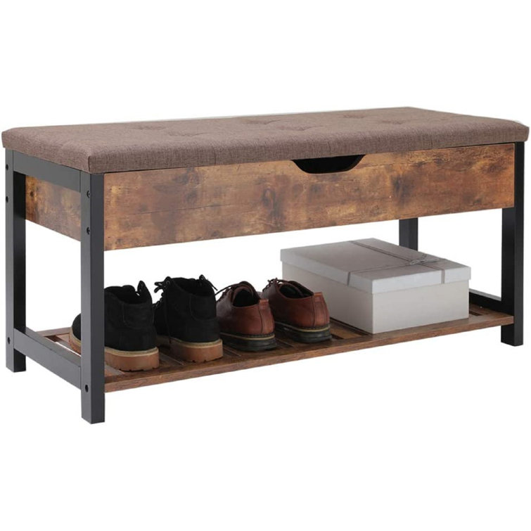 Millwood Pines Freeville Shelves Storage Bench | Wayfair