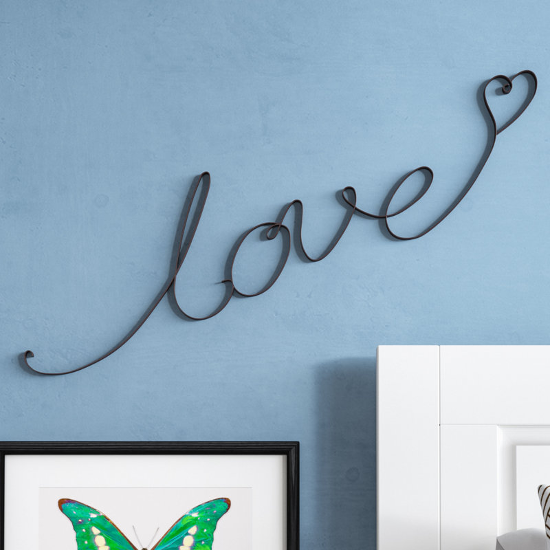 Latitude Run Love Cursive Wall Décor & Reviews | Wayfair