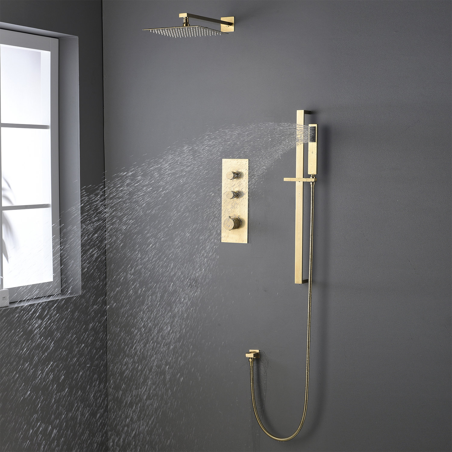 AQGA Complete Shower System with Rough-in Valve | Wayfair