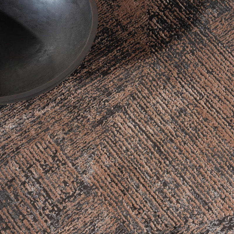 Calvin Klein Irradiant Performance Black/Brown Rug | Wayfair