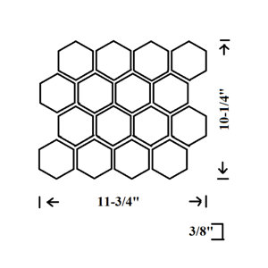 Simple Tile Thala 3" x 3'' Marble Honeycomb Mosaic Wall & Floor Tile ...