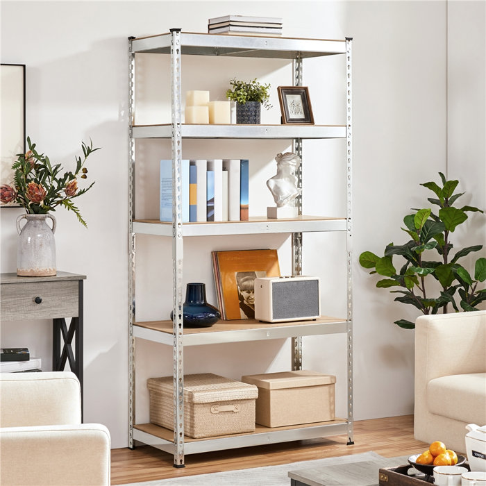 The Twillery Co.® Lundys 5 Tiers Adjustable Metal Storage Shelving ...