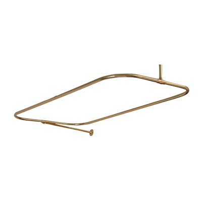 Brushed Gold Shower Rod | Wayfair