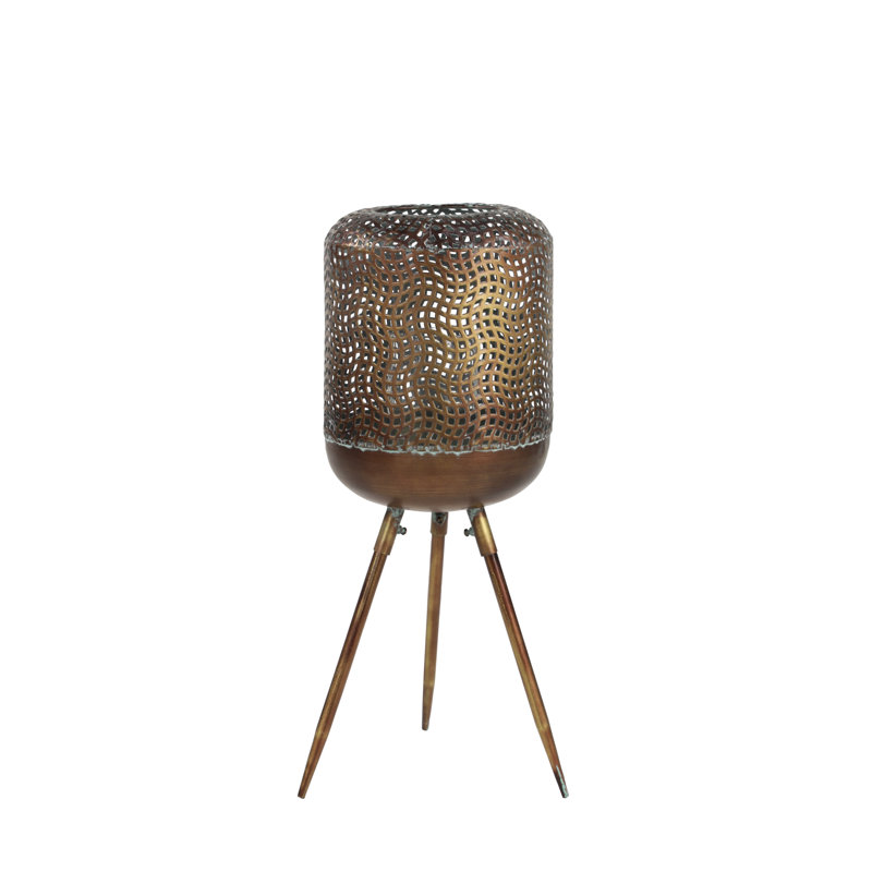 Dakota FieldsModern Round Floor Metal Lantern & Reviews | Wayfair