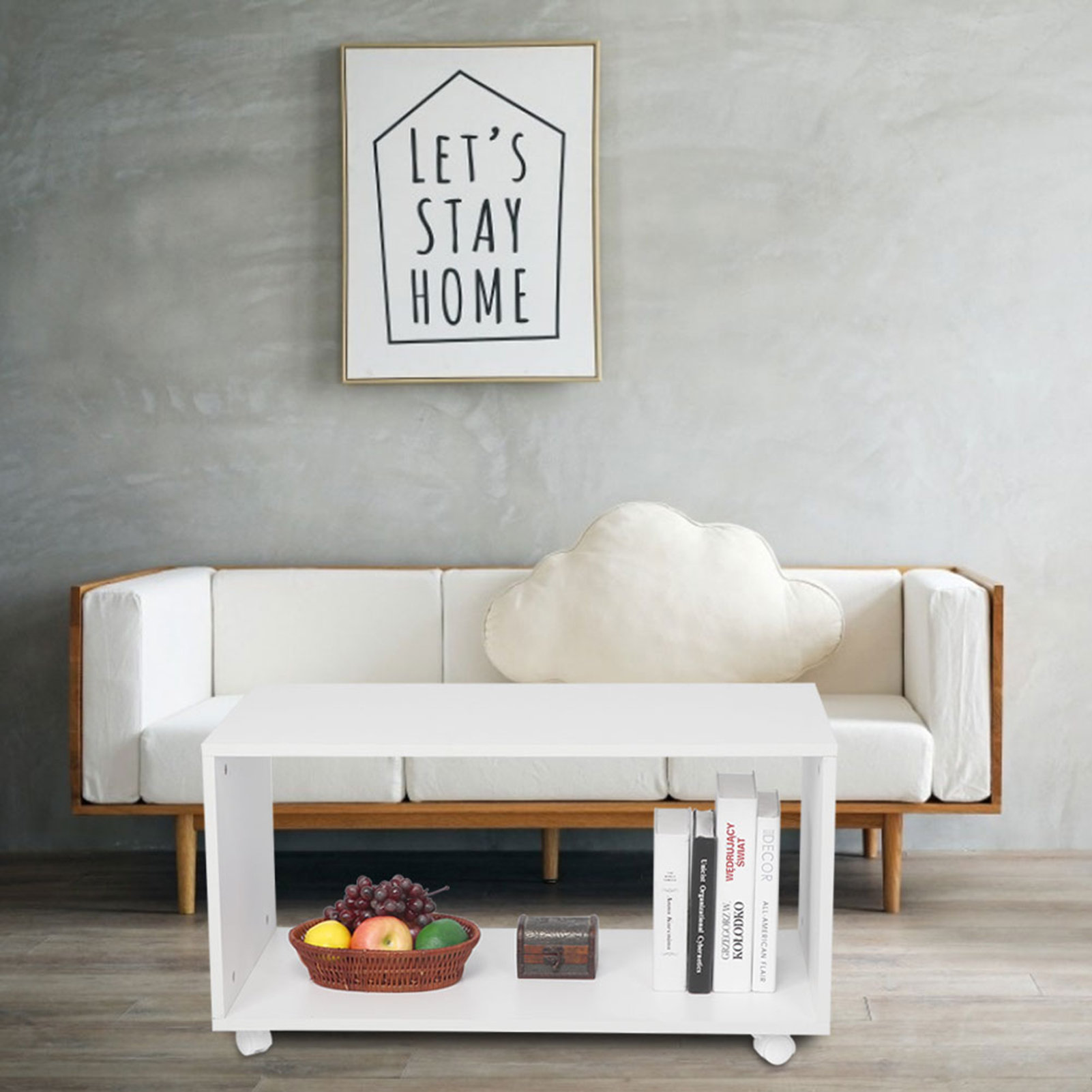 Ejoyous Wheel Coffee Table with Storage | Wayfair.co.uk