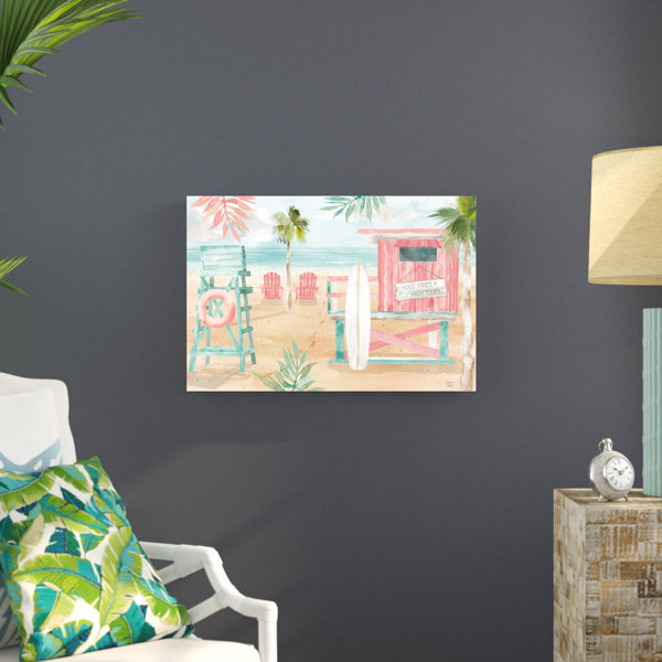 Beachcrest Home Surfs Up II by Dina June - Wrapped Canvas Painting ...