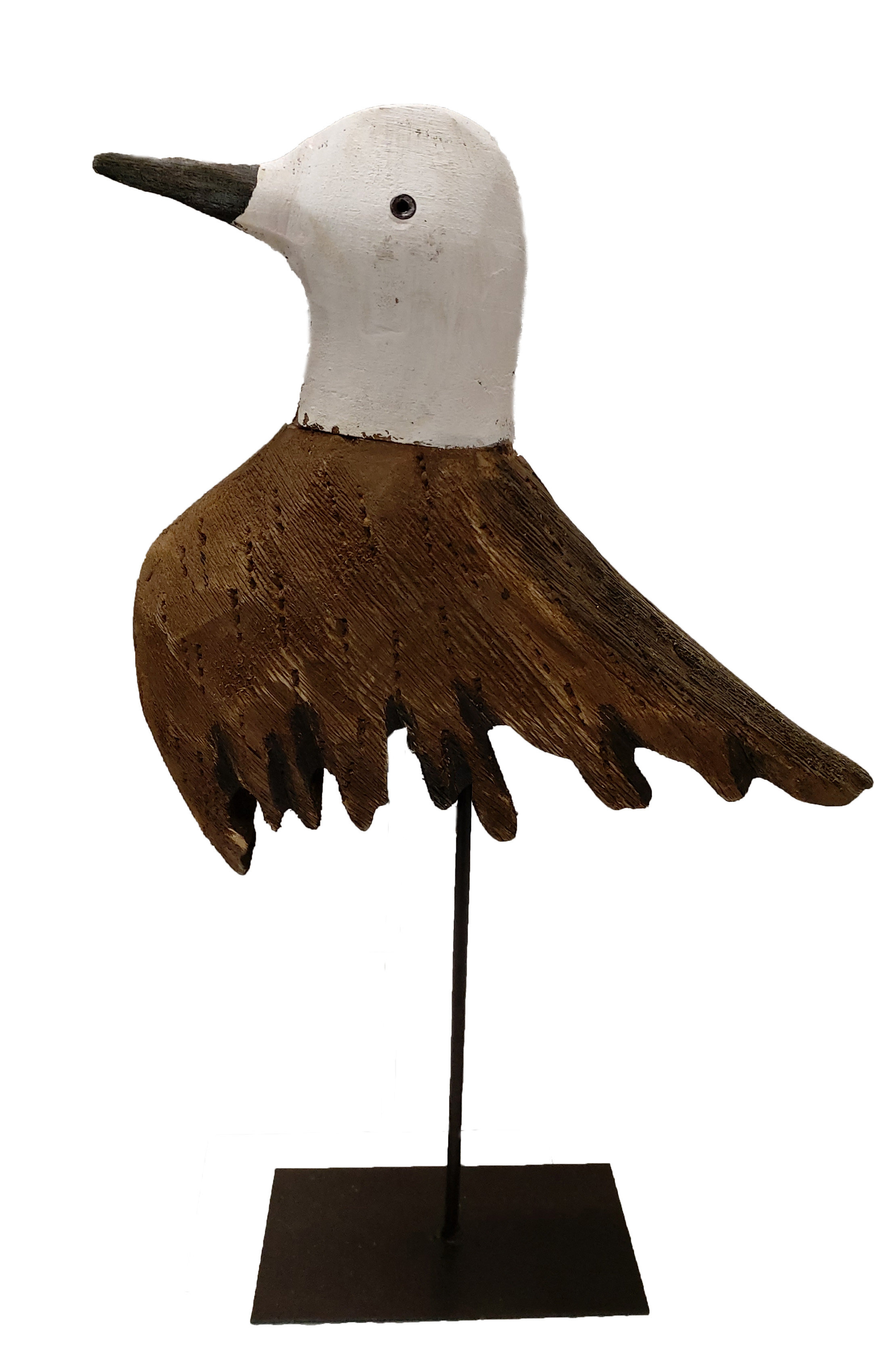 Highland Dunes Liam Wooden Seagull Stand Figurine | Wayfair