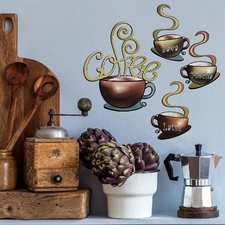 Red Barrel Studio® 4 Piece Coffee Cup Wall Décor Set | Wayfair