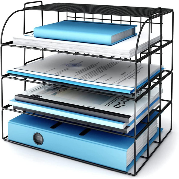 Inbox Zero Classeur horizontal à 4 niveaux | Plateau de rangement pour ...