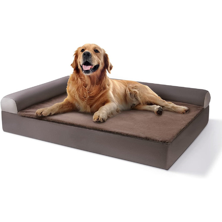 qing Dog Beds For Large Dogs, Memory Foam Orthopedic Egg-Crate Dog Bed ...