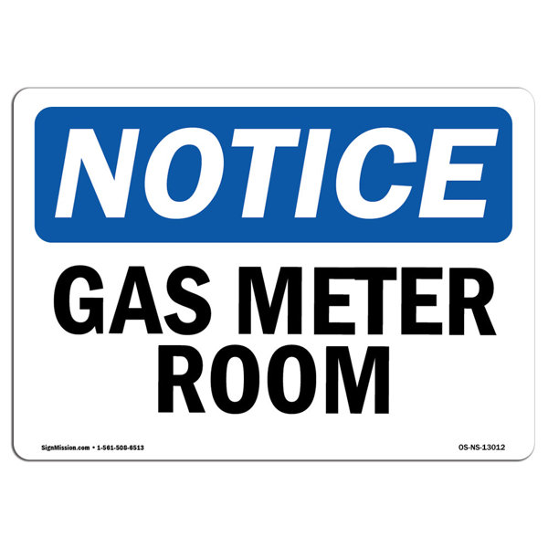 SignMission Gas Meter Room Sign | Wayfair