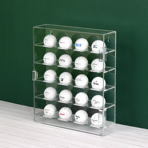Ikee Design Acrylic Mountable Golf Balls Display Case Cabinet Wall Rack ...