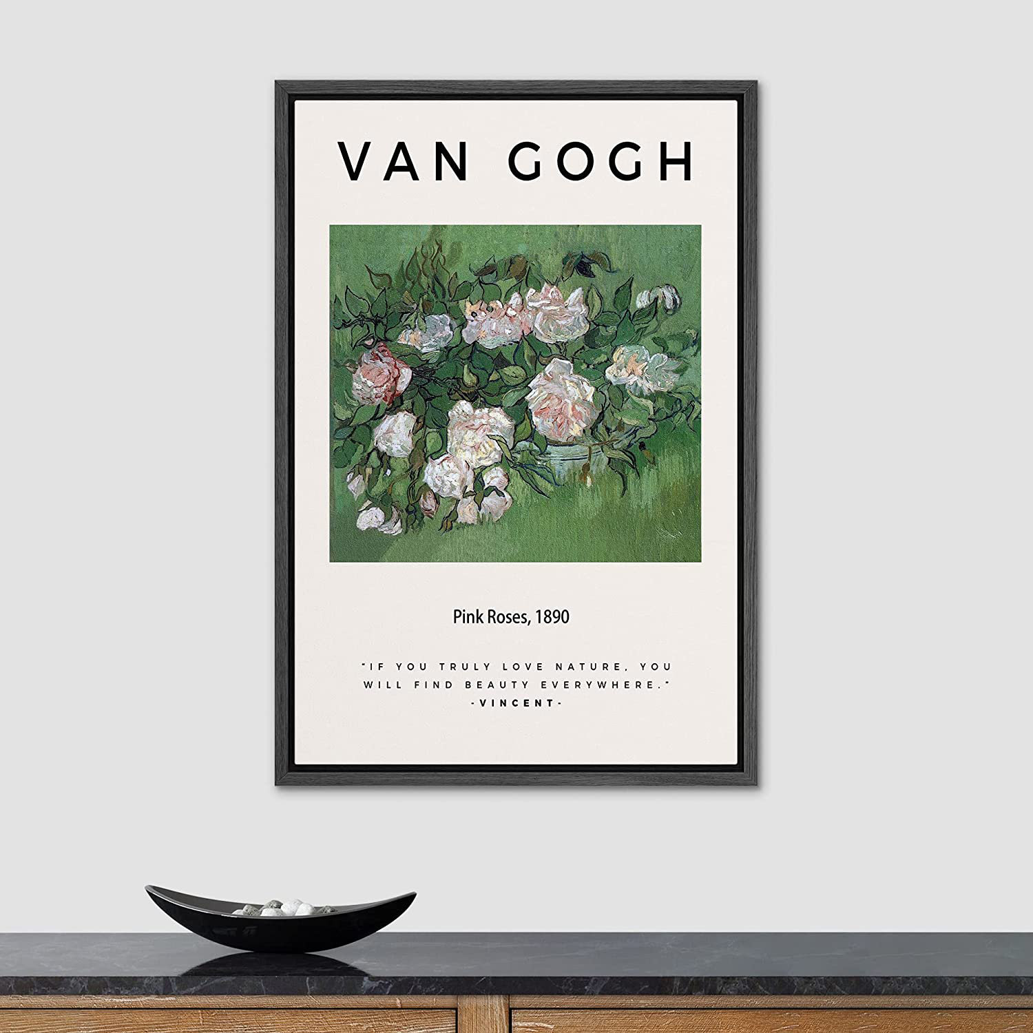 SIGNLEADER Roses 1890 by Vincent Van Gogh - Illustration on Canvas ...