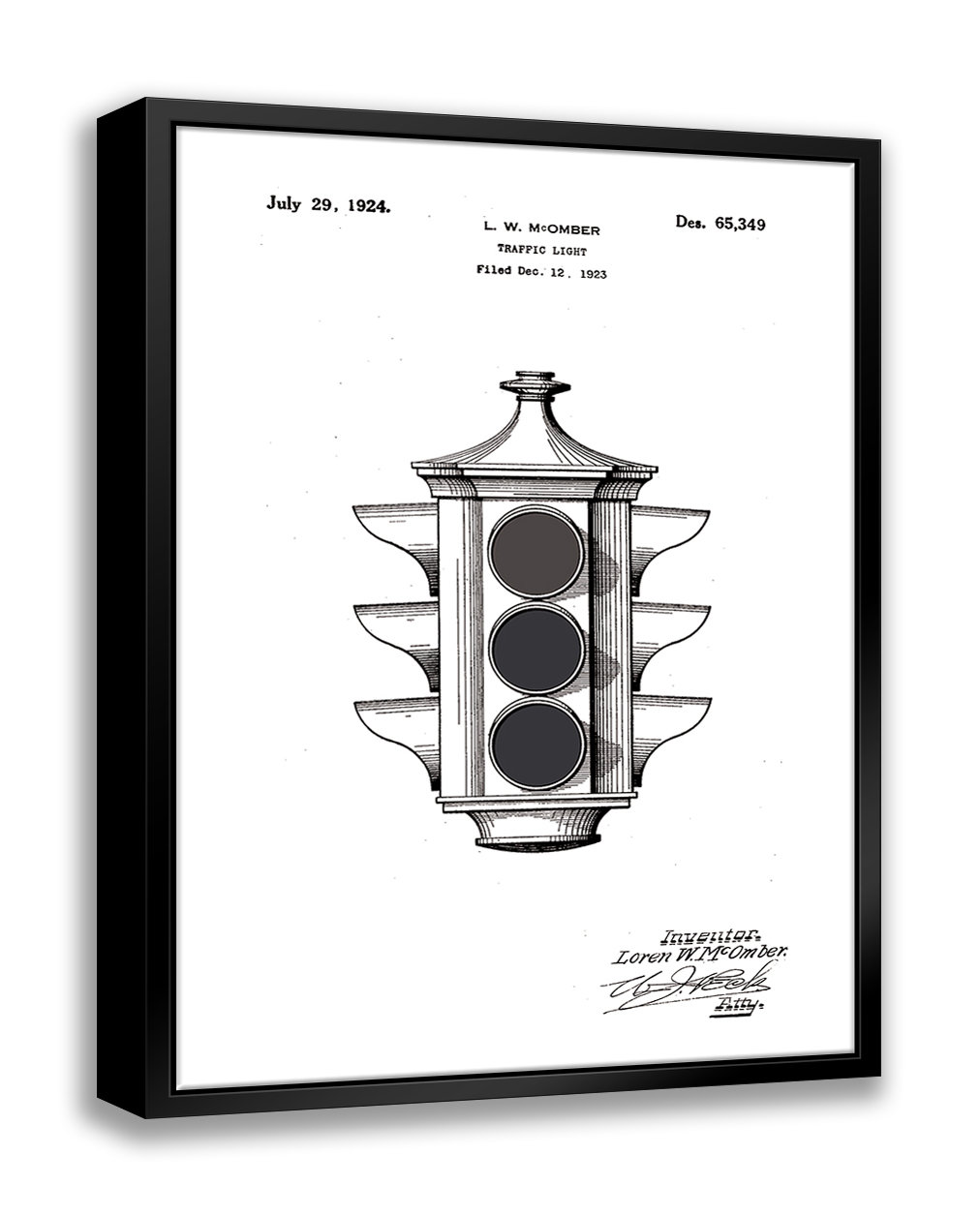 ATX Art Group LLC Traffic Light Patent by Stanley Print House - Floater ...