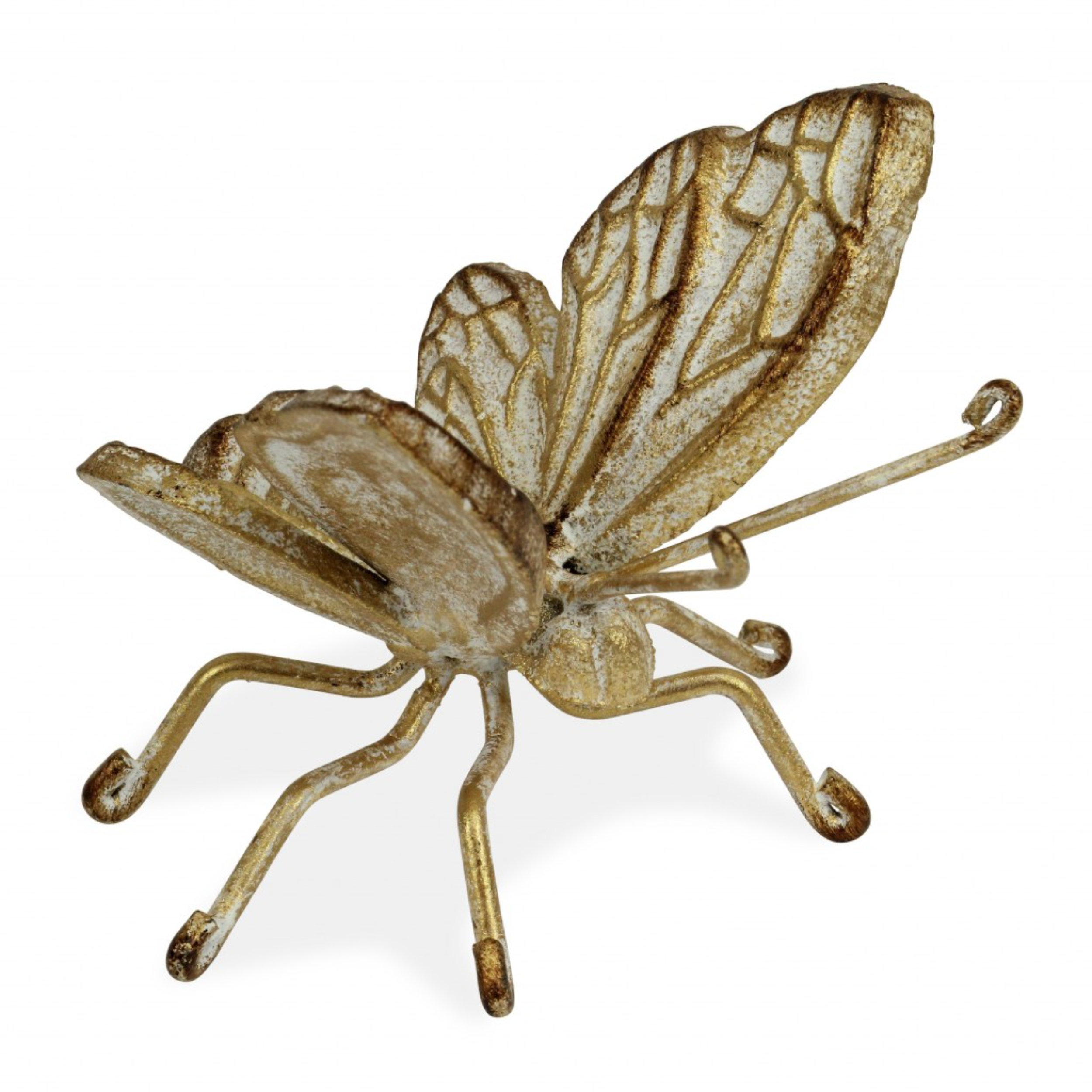 Rosalind Wheeler Roff Cast Iron Butterfly Decorative Sculpture | Wayfair