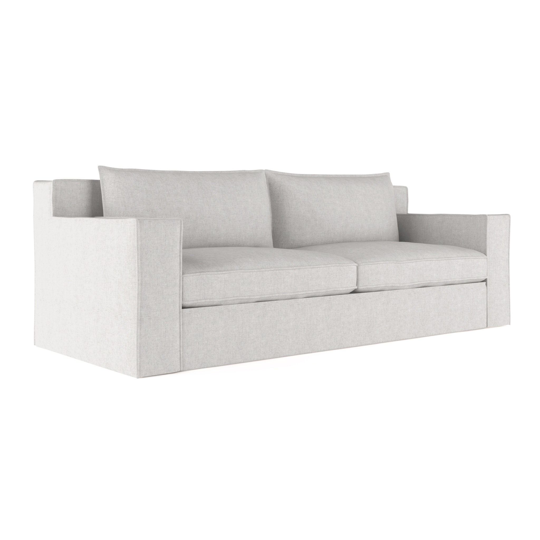 Tandem Arbor Mulberry Square Track-Arm Extra Long Sofa with Flange Seam ...
