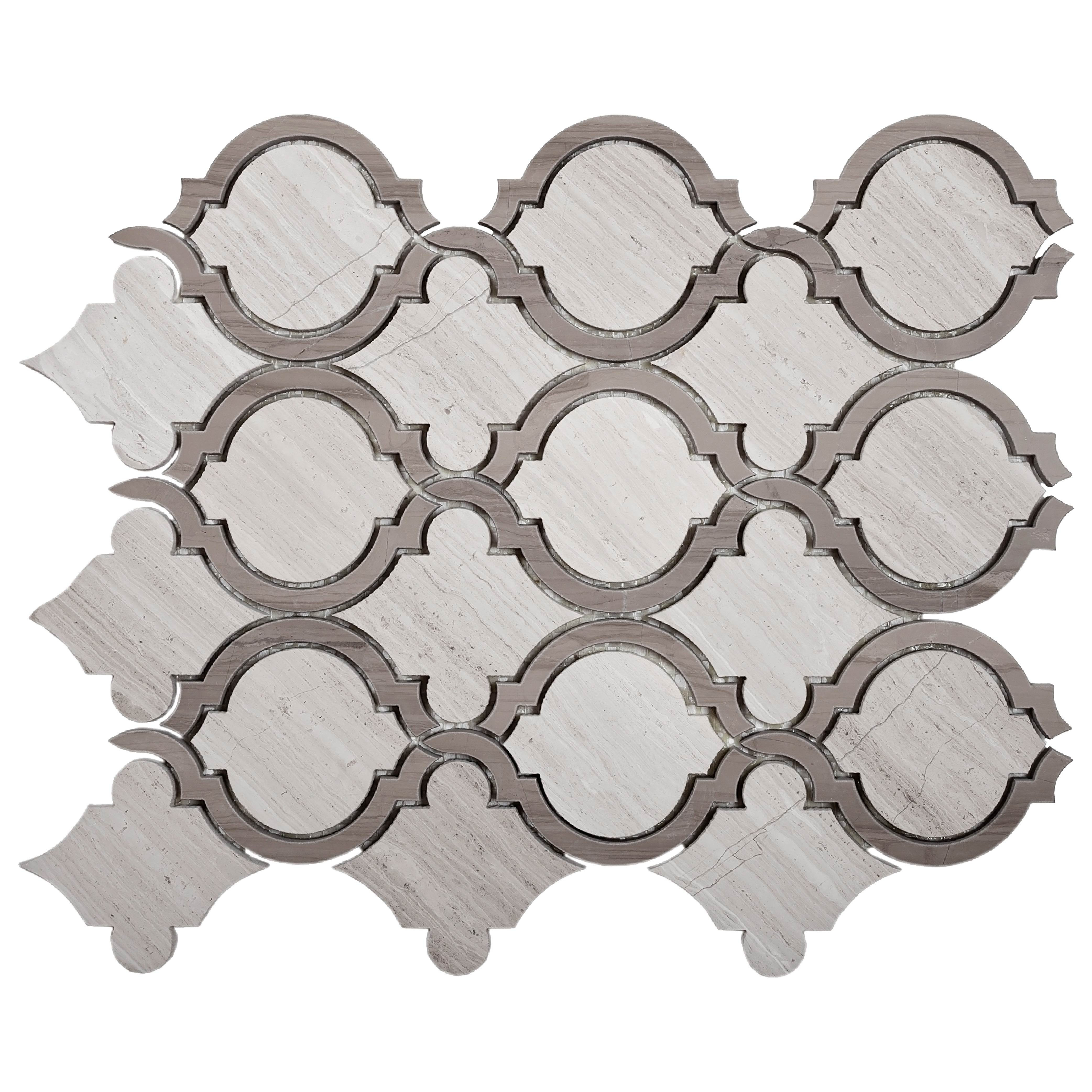 Apollo Tile 11" x 14" Engineered Stone Arabesque Mosaic Wall & Floor ...