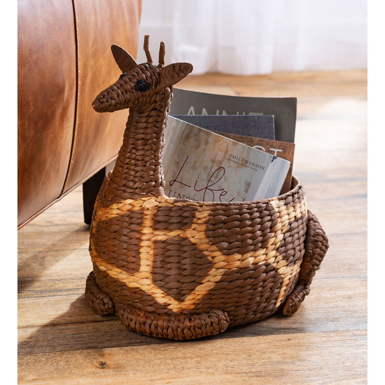 Bayou Breeze Giraffe Rattan Basket | Wayfair