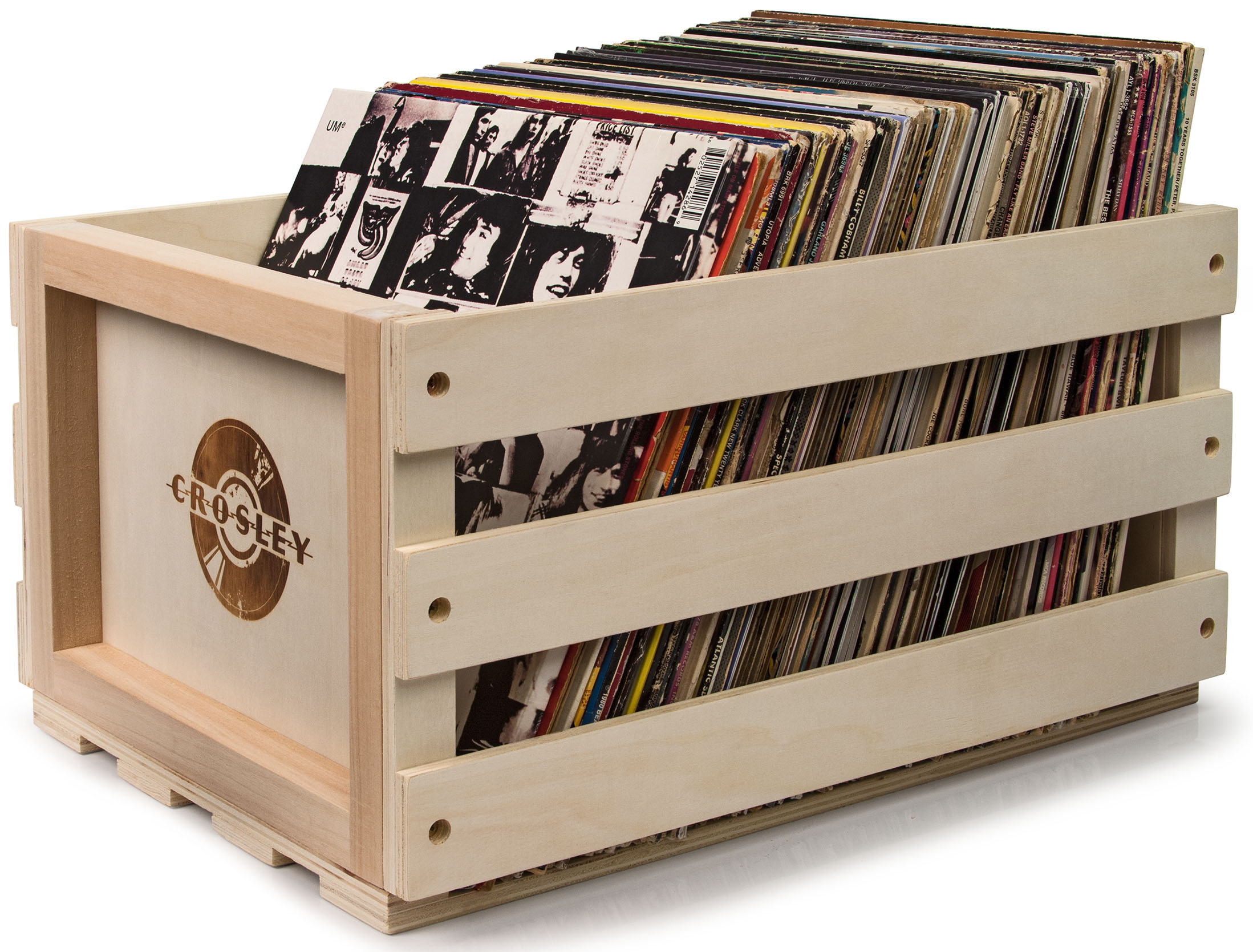 Sunside Sails Record Storage Solid Wood Crate & Reviews | Wayfair