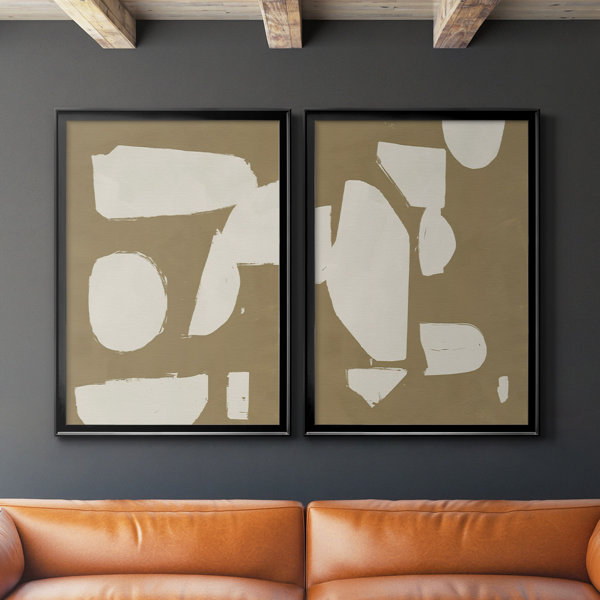 Orren Ellis Chunky Abstract I Premium Framed Canvas - Ready To Hang ...