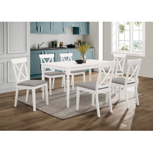 Wayfair | 7 Piece White Kitchen & Dining Room Sets You'll Love in 2023
