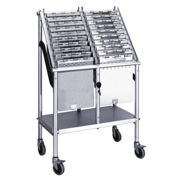 Omnimed 2 Tier Wheeled Chart Carrier File Cart | Wayfair