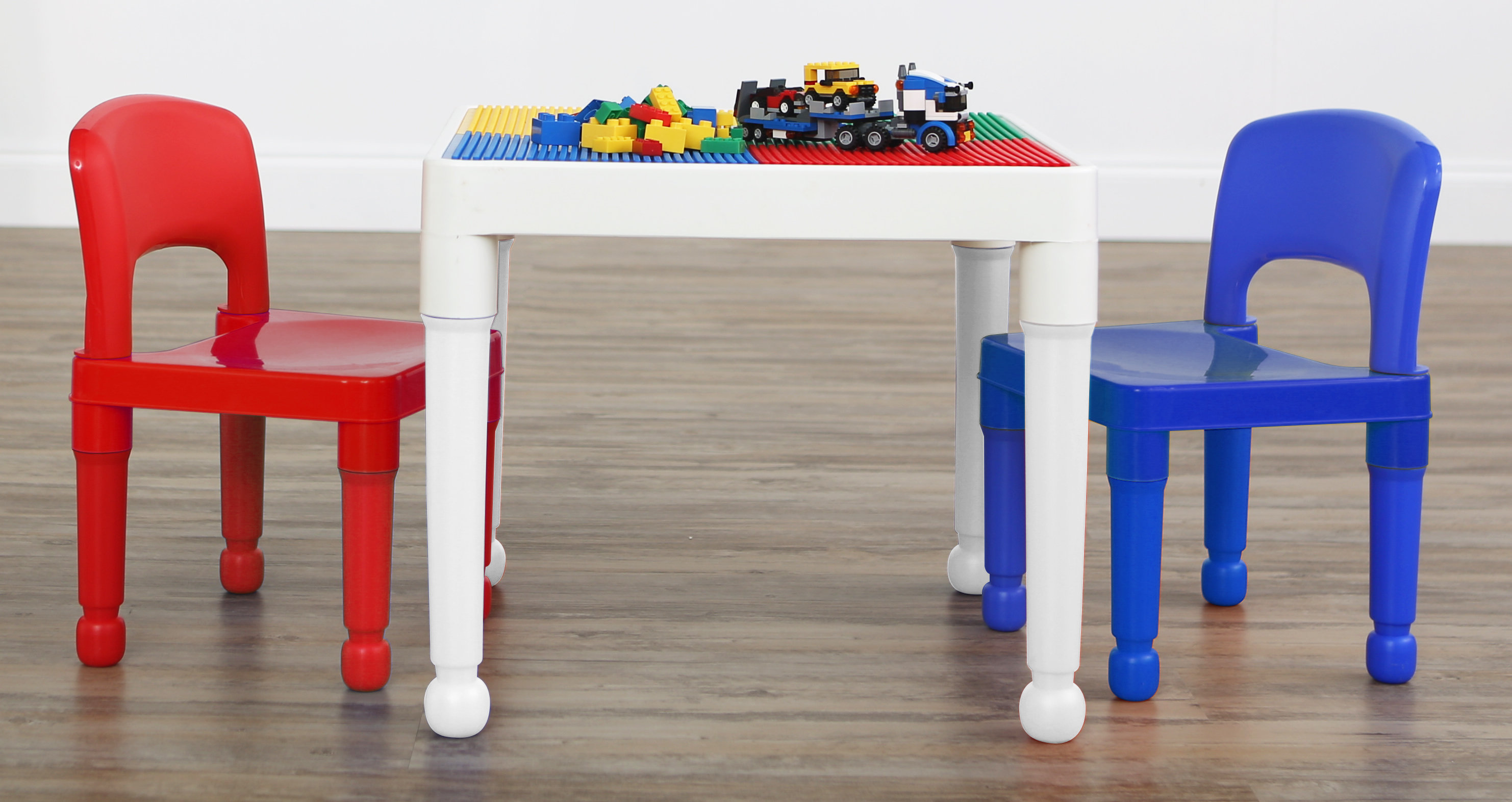 Zoomie Kids Huck Kids Square Interactive Table and Chair Set & Reviews ...