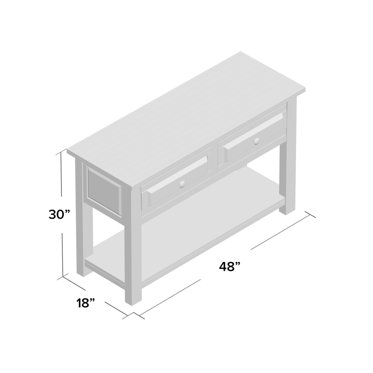 Lark Manor Adone 48'' Console Table & Reviews | Wayfair
