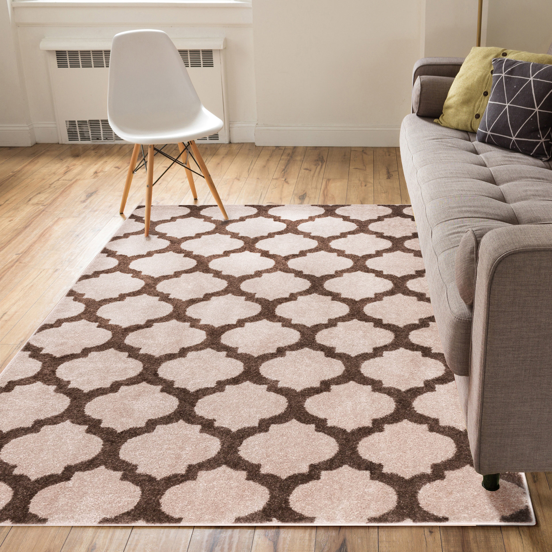 Well Woven Mystic Beige/Brown Rug | Wayfair