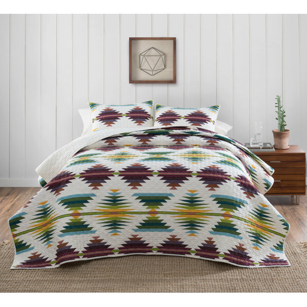 Pendleton Multicolor 100% Cotton Reversible Coverlet / Bedspread Set ...