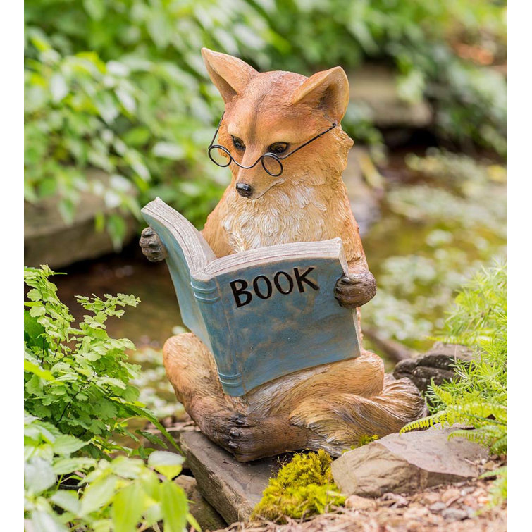 Wind & Weather Reading Fox Statue | Wayfair