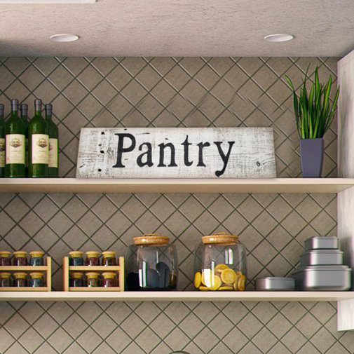 Gracie Oaks Pantry Sign Wall Decor | Wayfair