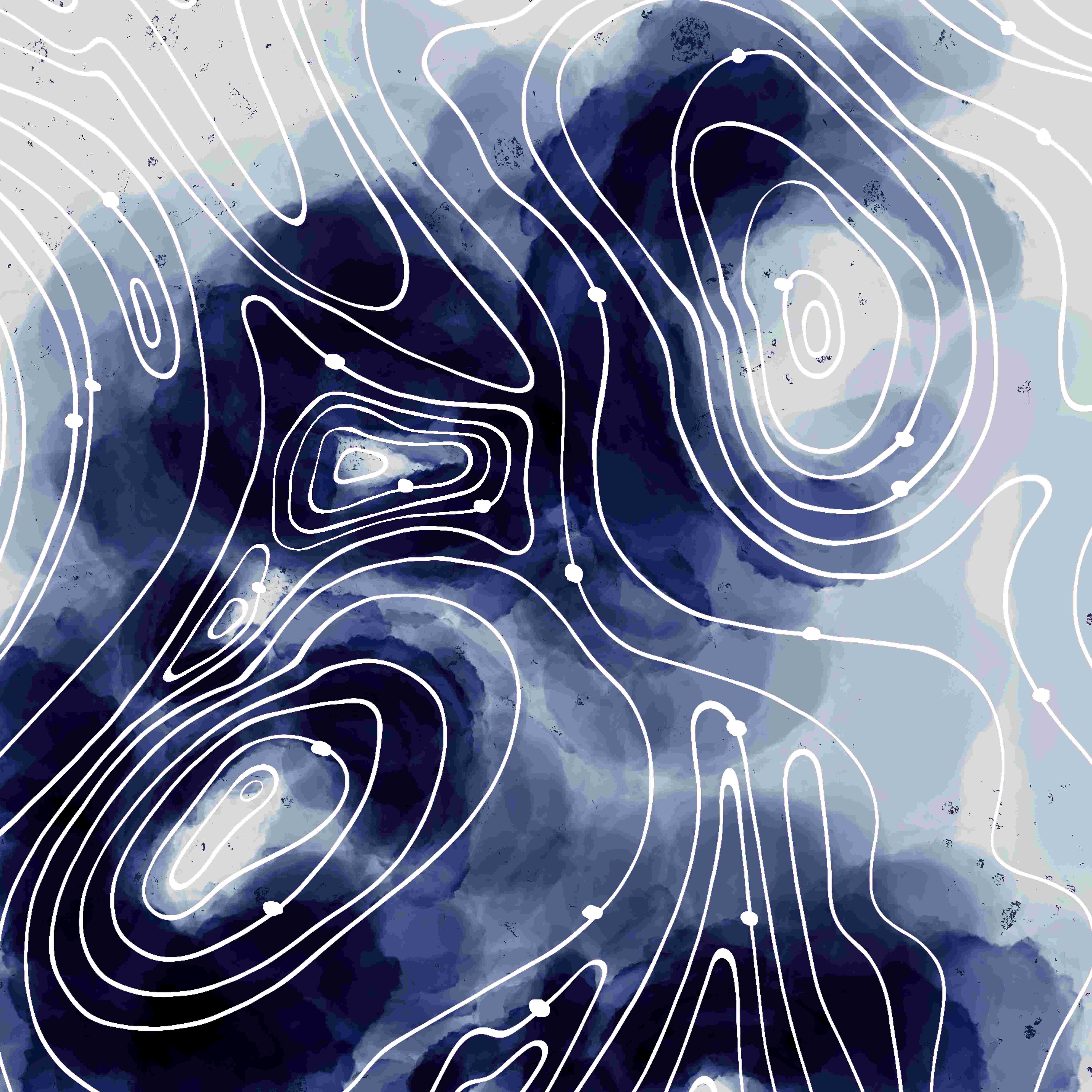 Wrought Studio Topographic Lines - Wrapped Canvas Graphic Art | Wayfair