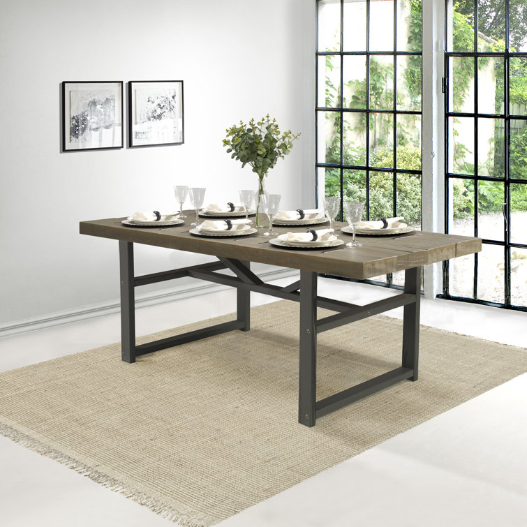 MyBedNow 72'' Pine Solid Wood Trestle Dining Table | Wayfair