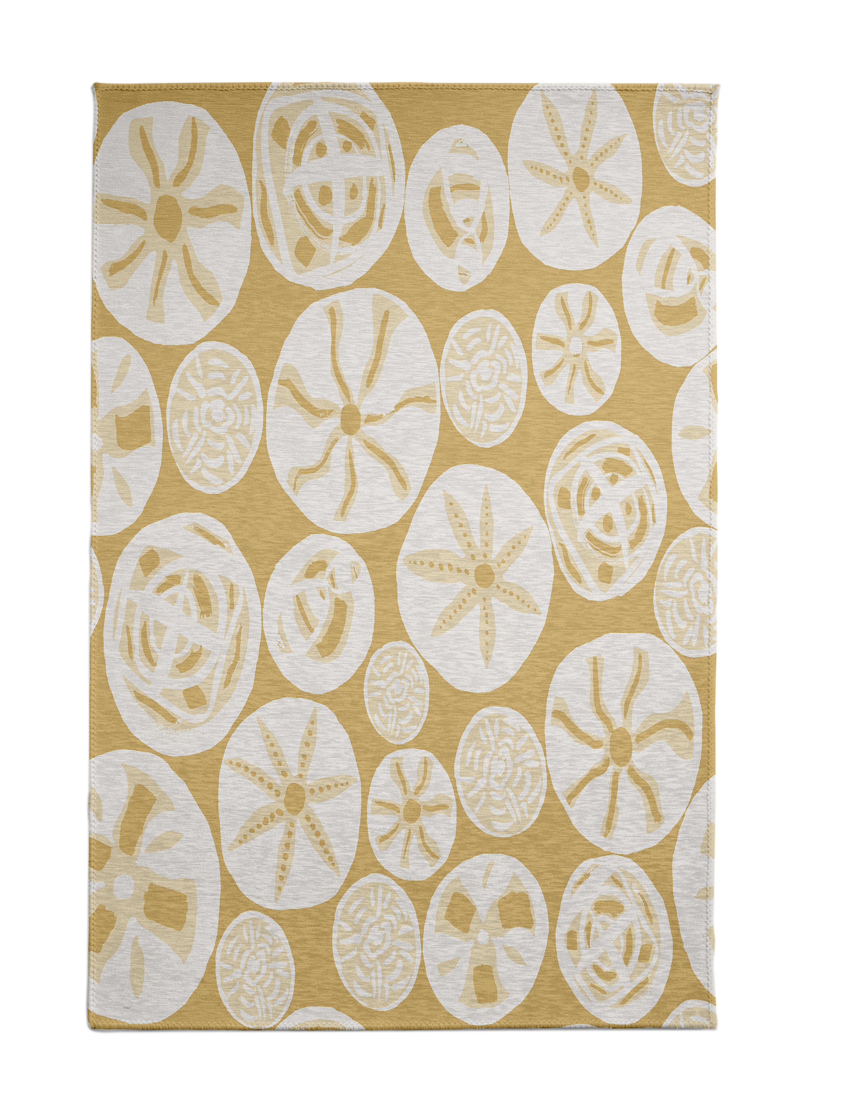 Highland Dunes Alcesta Geometric Area Rug in Yellow/Beige | Wayfair