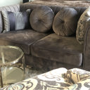 Willa Arlo Interiors Herbert 62'' Velvet Rolled Arm Chesterfield ...