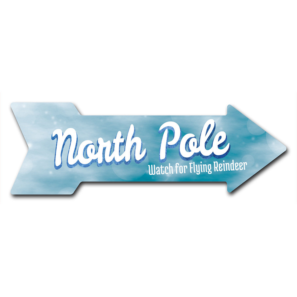 SignMission Decal-999703_North Pole Arrow Decal Funny Home Décor 18 ...