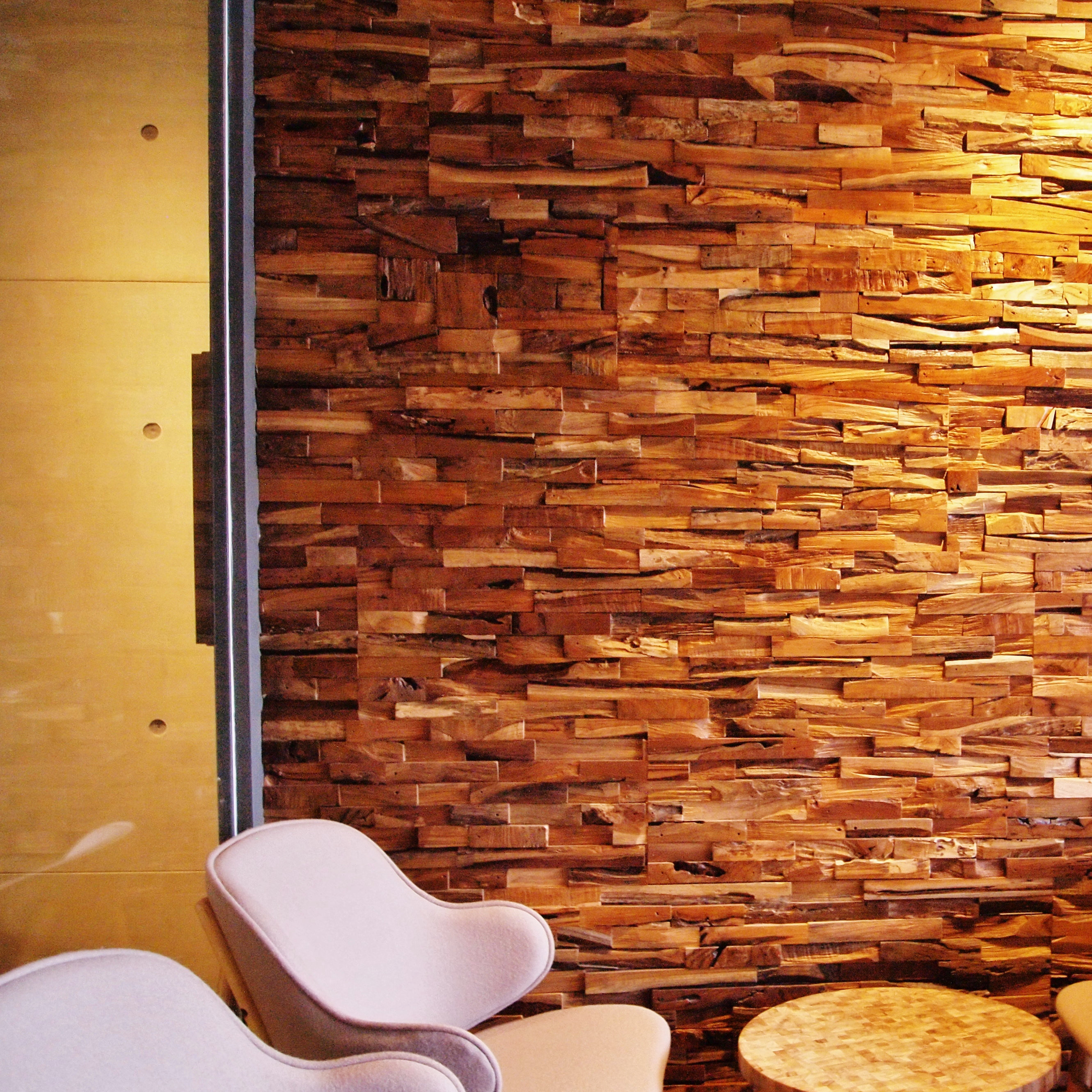 Java Creations Matrix 12" x 48" Reclaimed Engineered Wood Wall ...