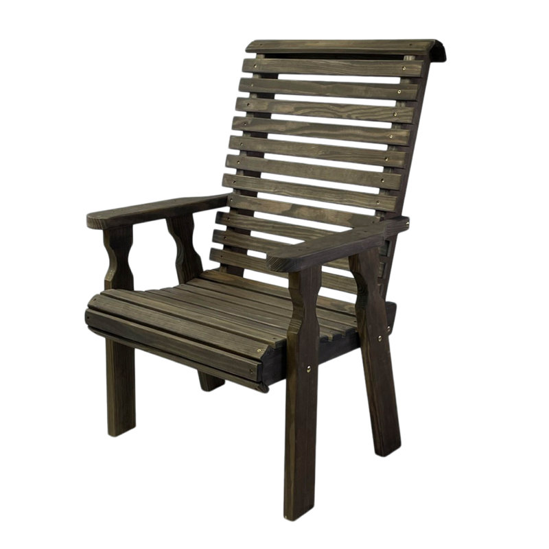 Amish Casual Heavy Duty 600 Lb High Back Roll Back Treated Patio Chair ...