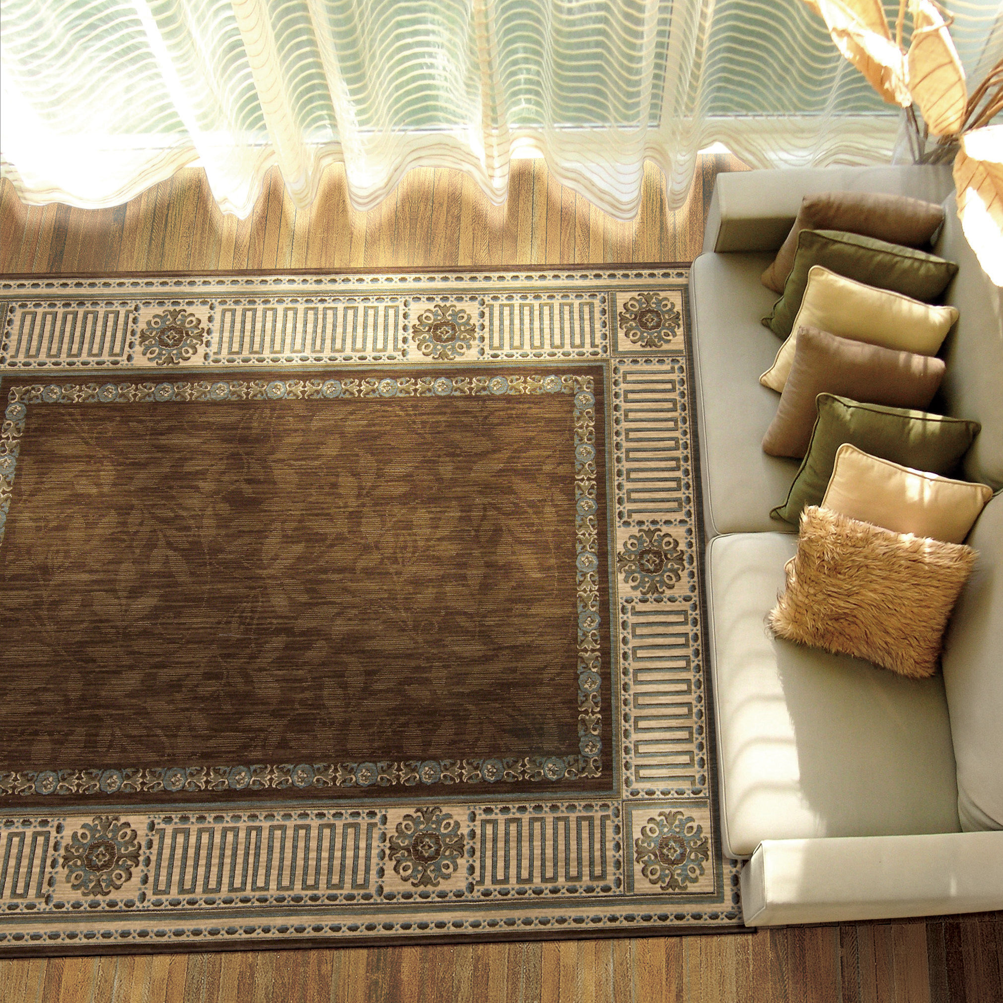 Astoria Grand Bryn Power Loom Wool Brown Rug | Wayfair